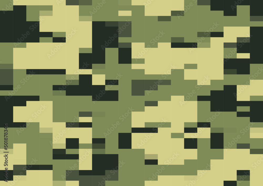 Vecteur Stock modern army digital pixelated camouflage vector pattern ...
