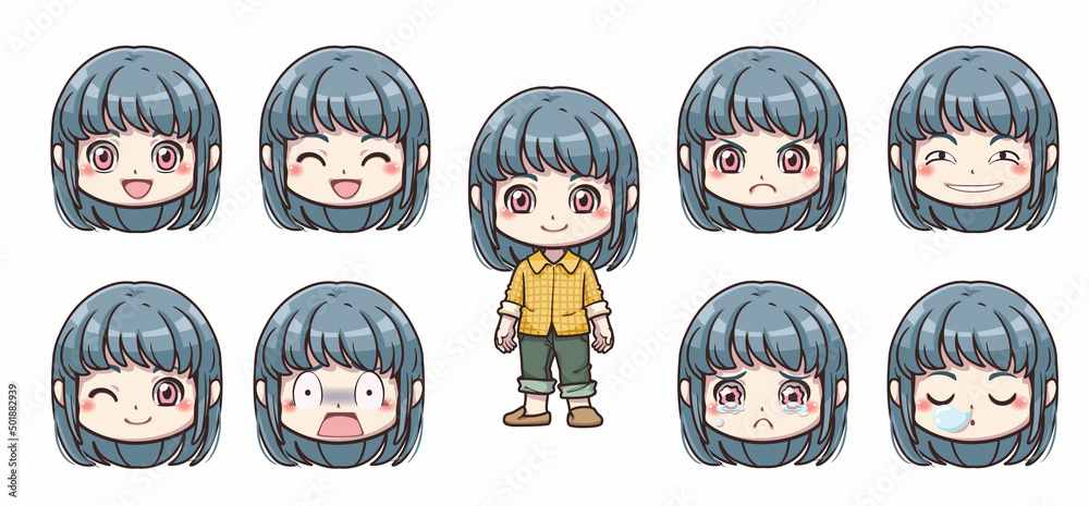 Illustrations about character cartoon and emotion face, Face ...