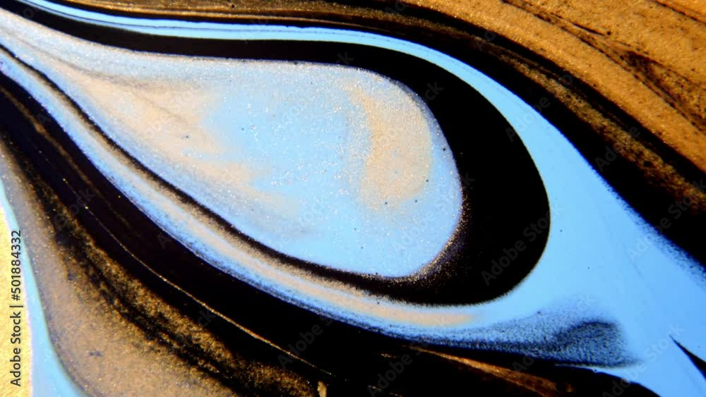 Fluid art drawing video flowing effect. Liquid paint mixing artwork ...