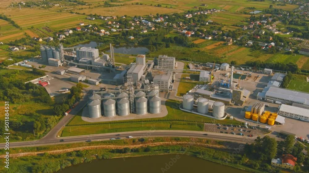 Large white industrial tanks for gasoline and oil. Butter tank at a ...