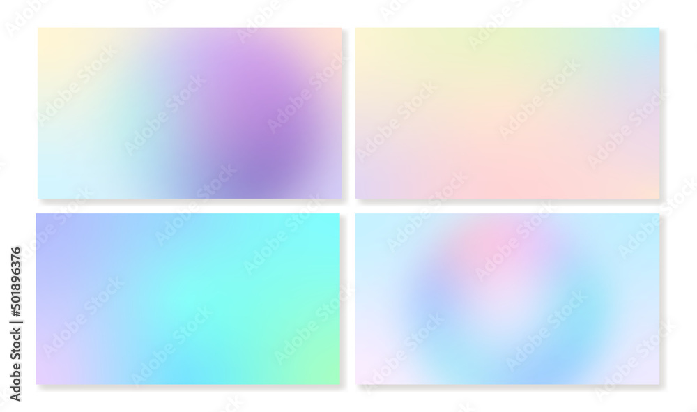 Set of gradient backgrounds in pastel colors for web projects. Can be ...