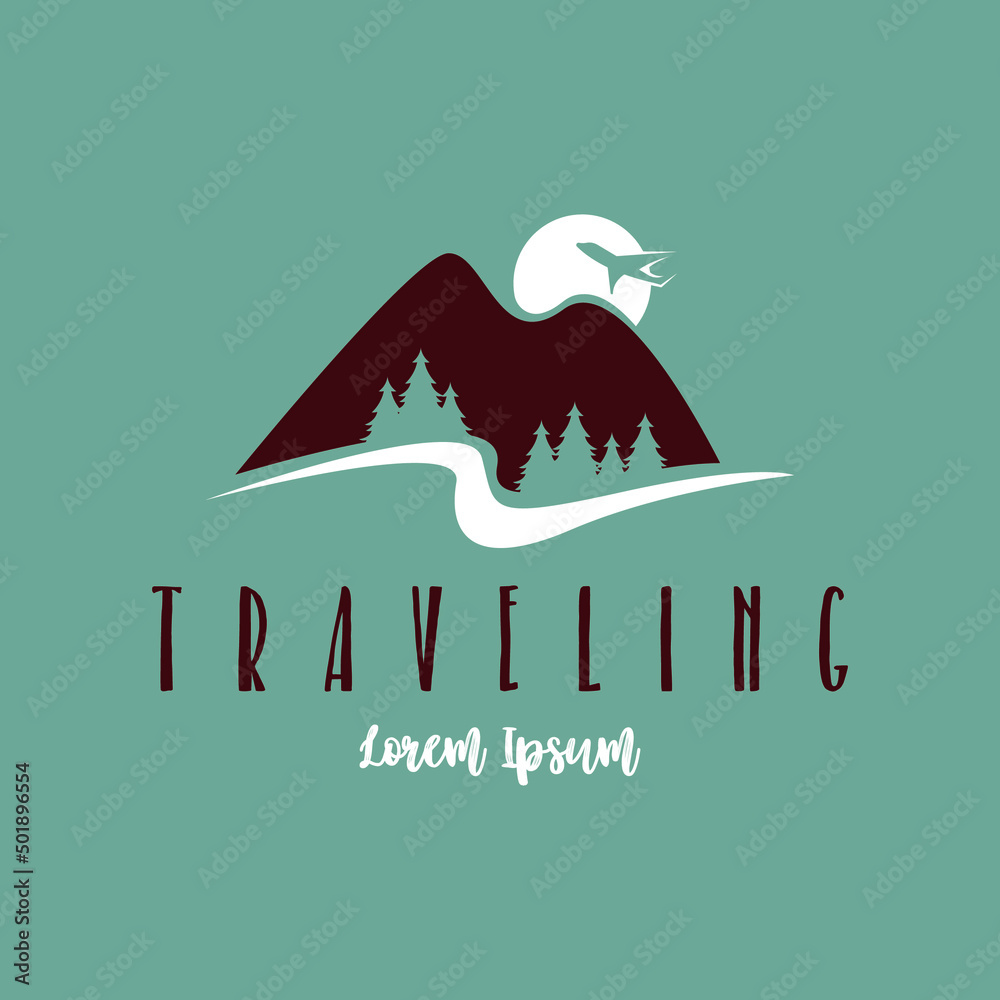 Traveling Logo Design Concept Vector. Vacation Logo Design Template ...