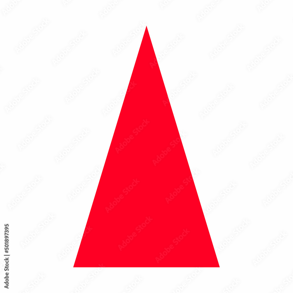 red isosceles triangle in mathematics Stock Vector | Adobe Stock