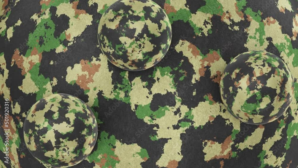 Realistic satisfying looping 3D animation of the camouflage pattern ...