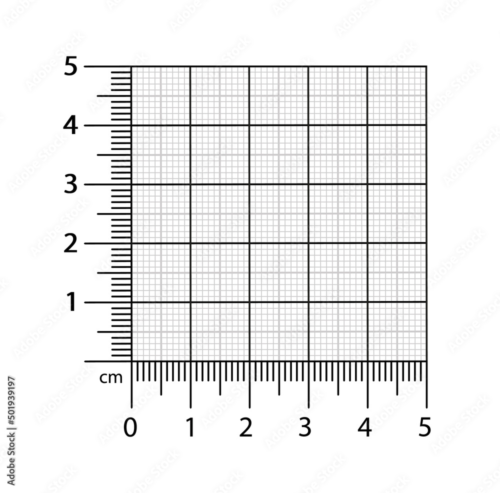 Corner ruler from on the graph grid paper. Corner ruler vector. Size ...