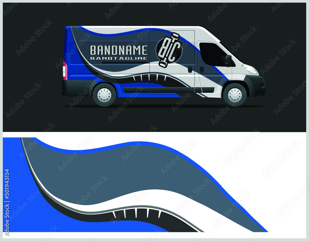 ford Transit van wrap design or vehicle wrap design Stock Vector ...