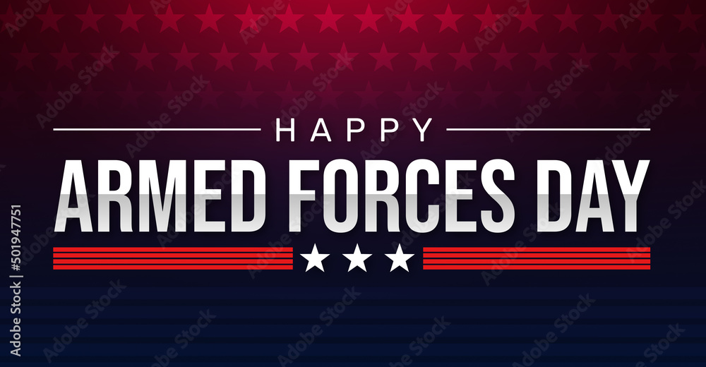 Armed Forces Day Celebration Concept Patriotic Background with Gradient ...