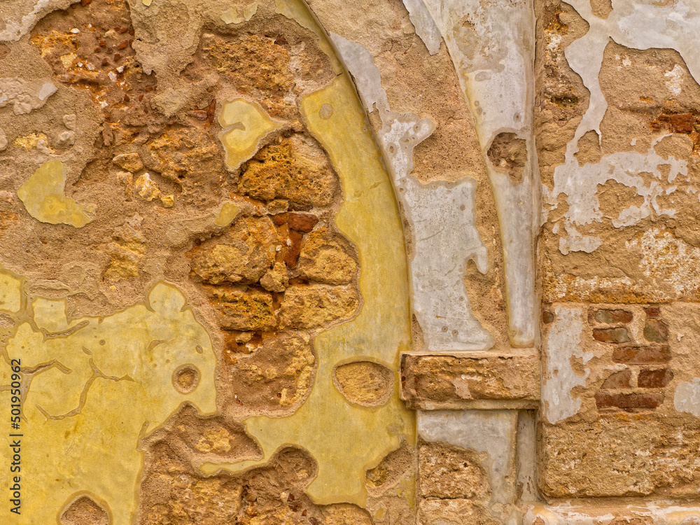 Hundreds of year old fort wall in the El Morro Castle in Old San Juan ...
