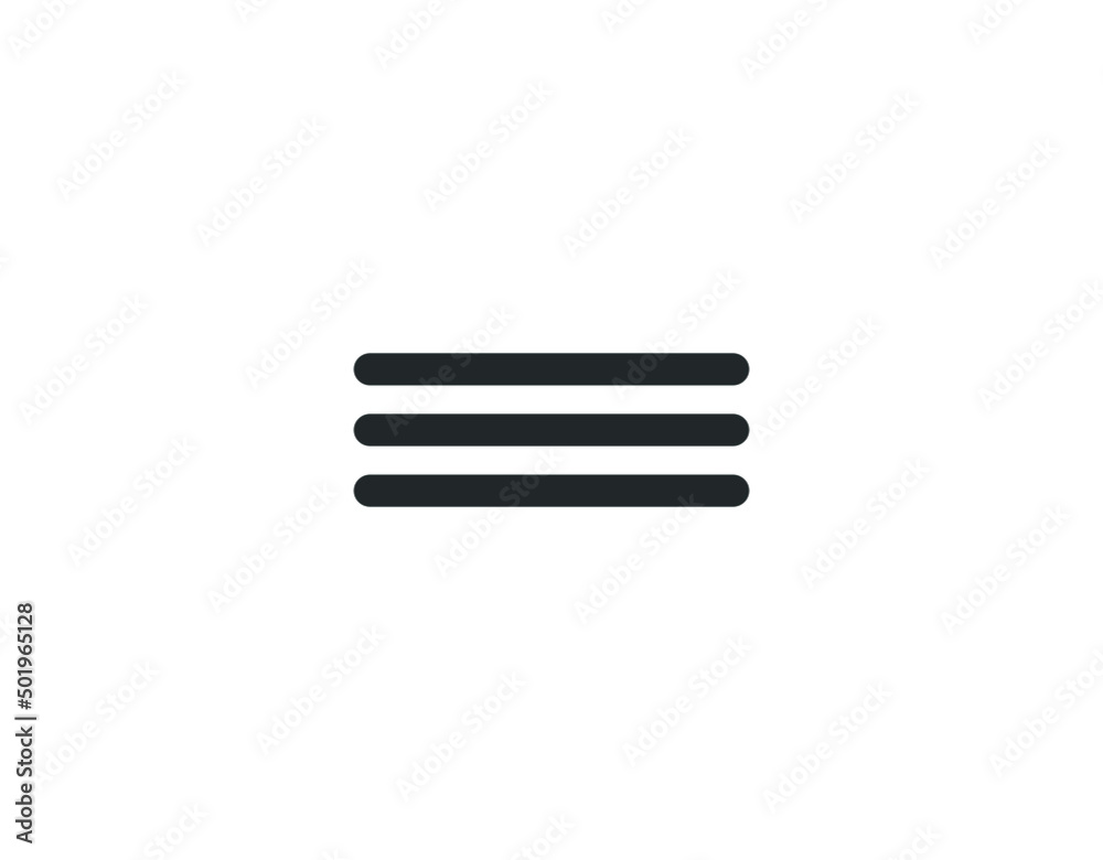 Menu Icon in trendy flat style isolated on white background, for your ...