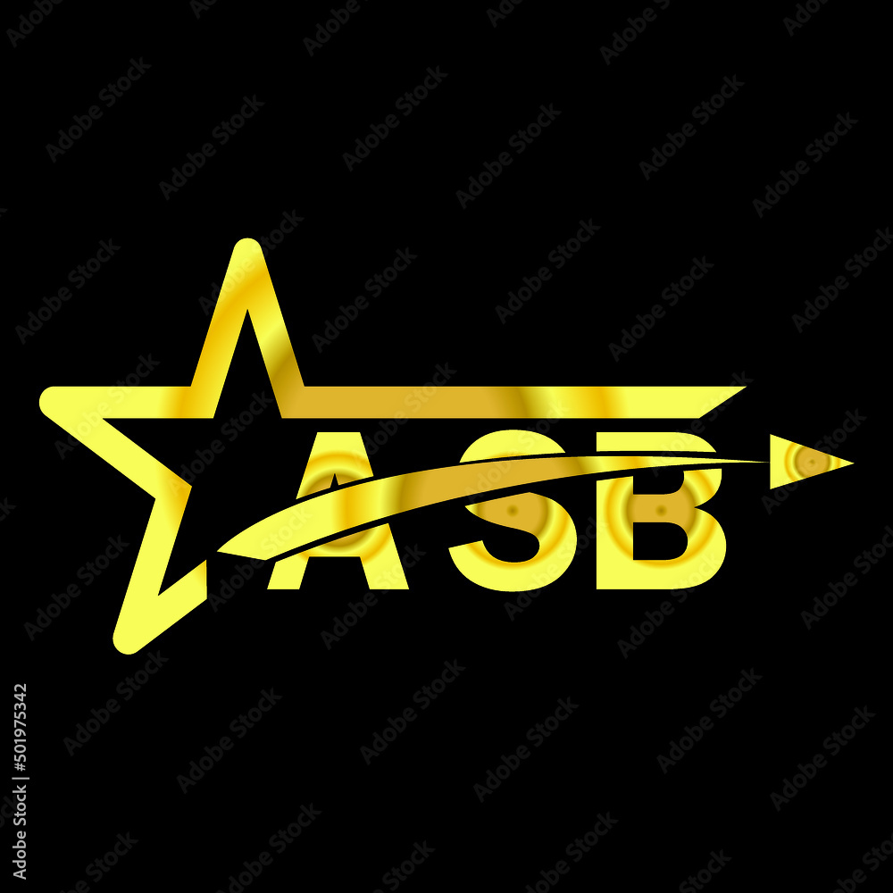 Vetor de ASB letter logo design. ASB creative letter logo. simple and ...