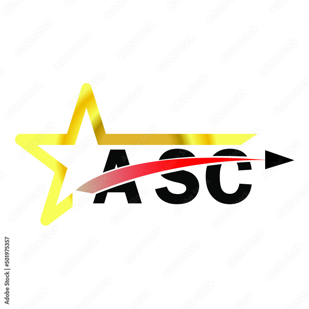 ASC letter logo design. ASC creative letter logo. simple and modern ...