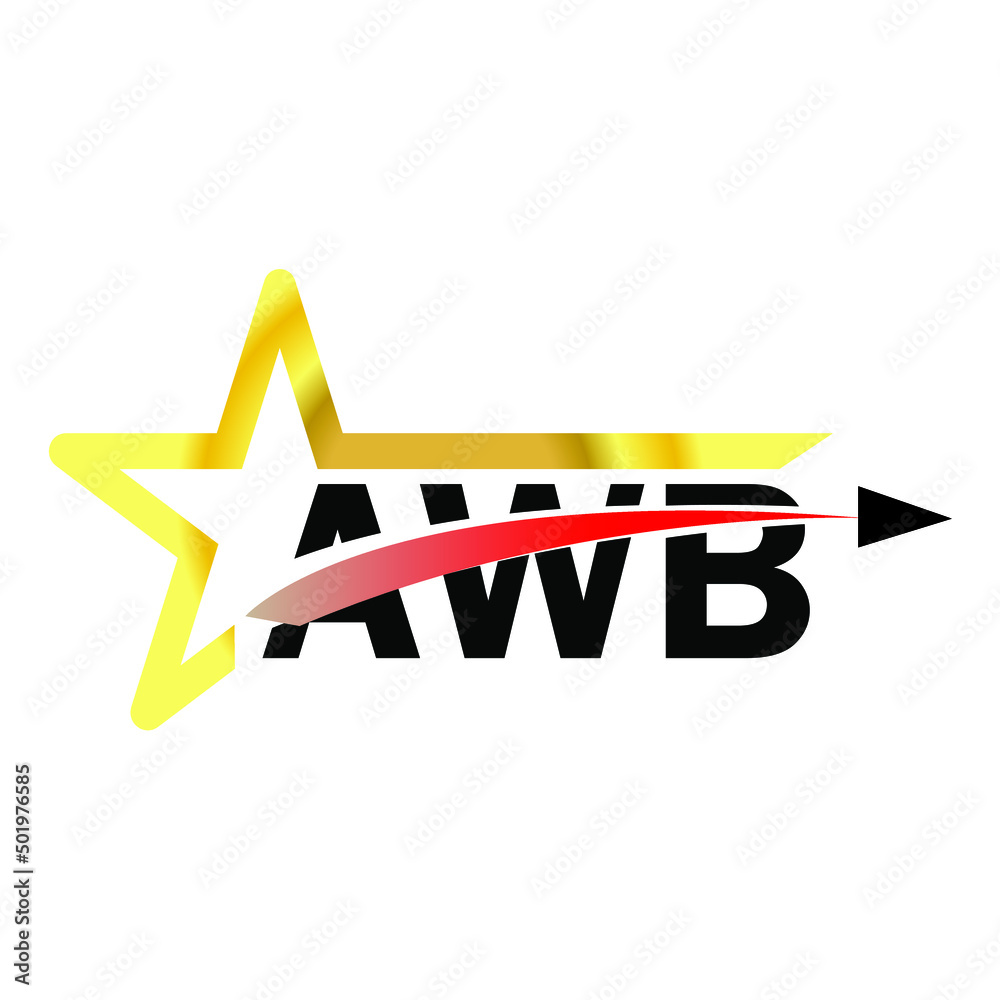 AWB letter logo design. AWB creative letter logo. simple and modern ...
