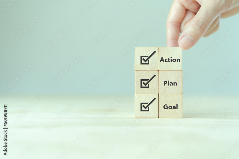 Foto de Goal plan action, Business action plan strategy concept ...