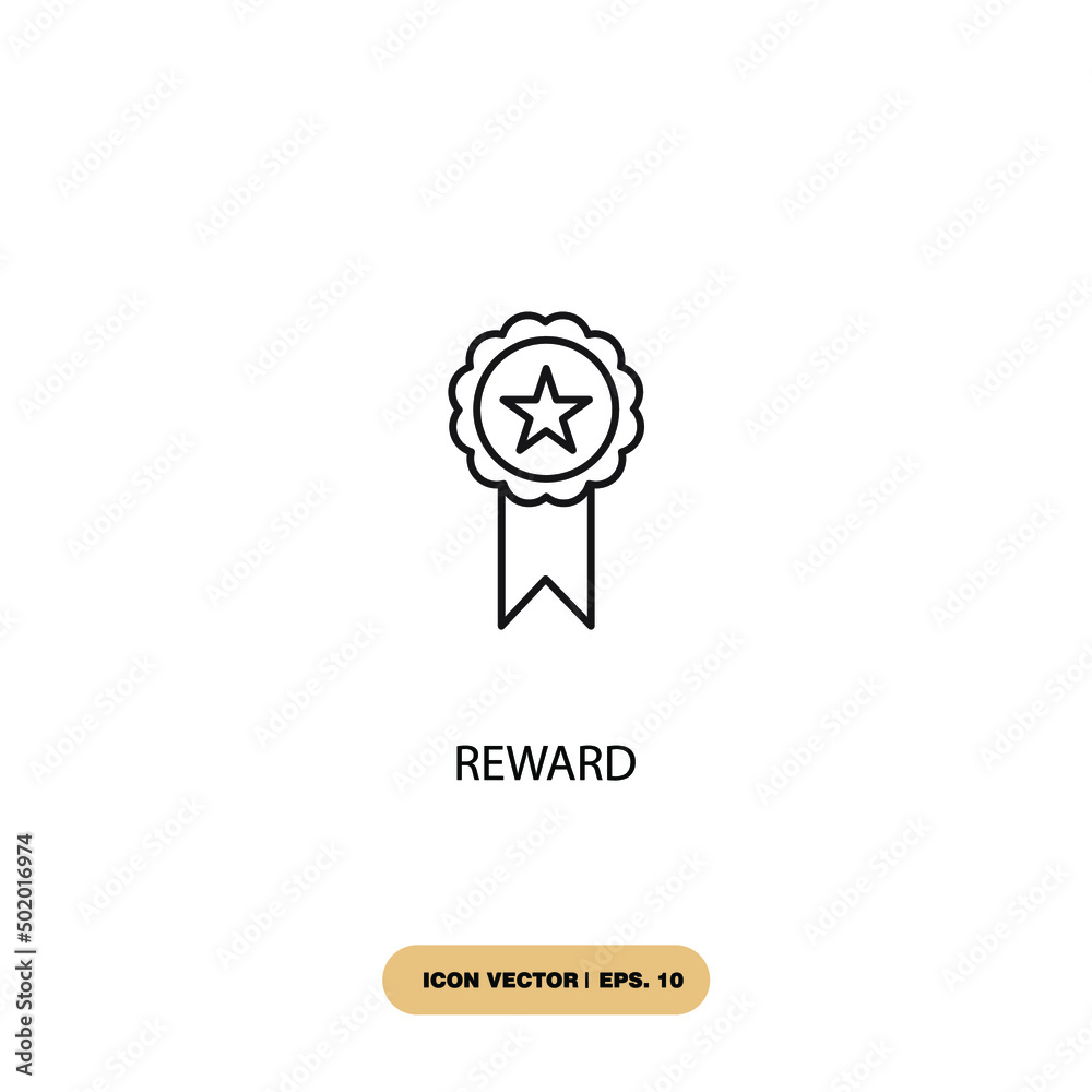 reward icons symbol vector elements for infographic web Stock Vector ...