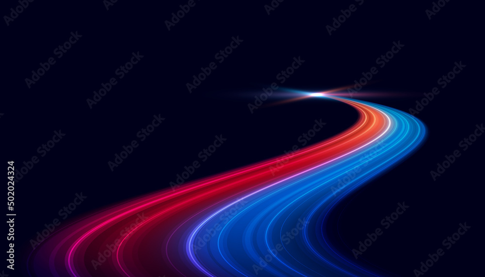 Modern abstract high-speed light effect. Abstract background with ...
