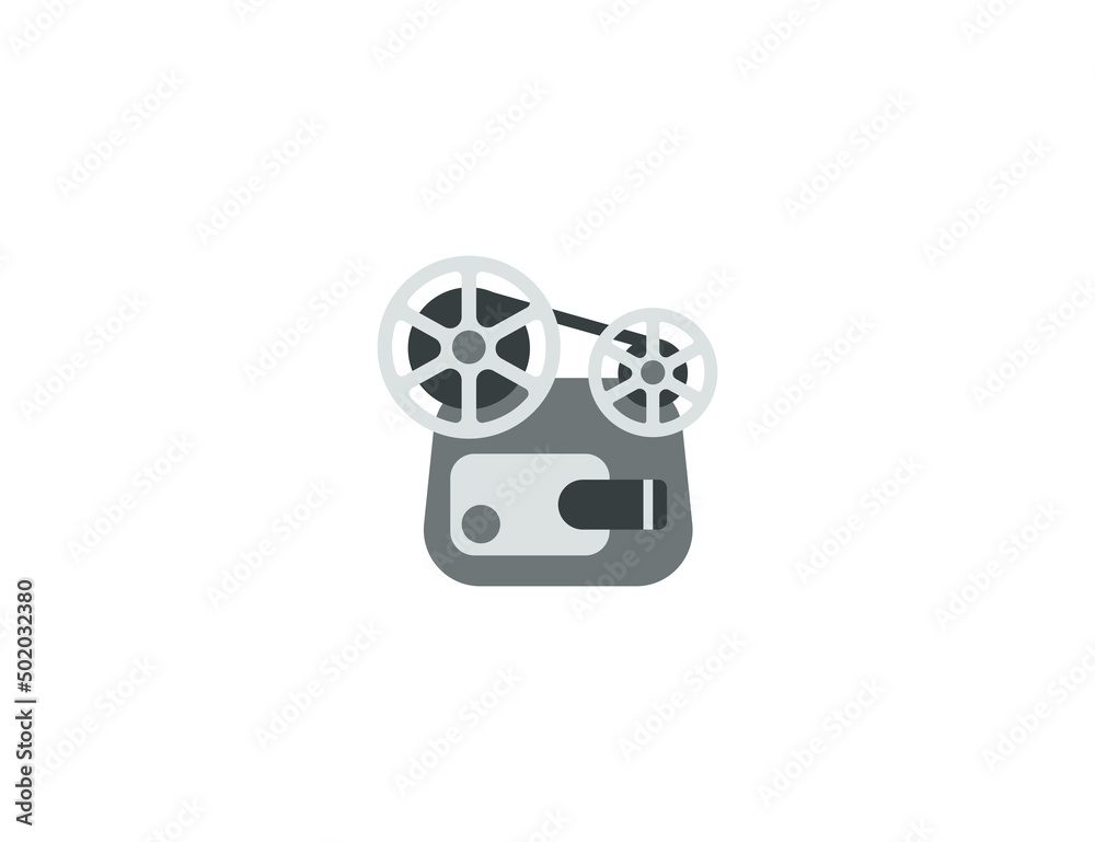 Film Projector Vector Isolated Emoticon. Film Projector Icon Stock ...