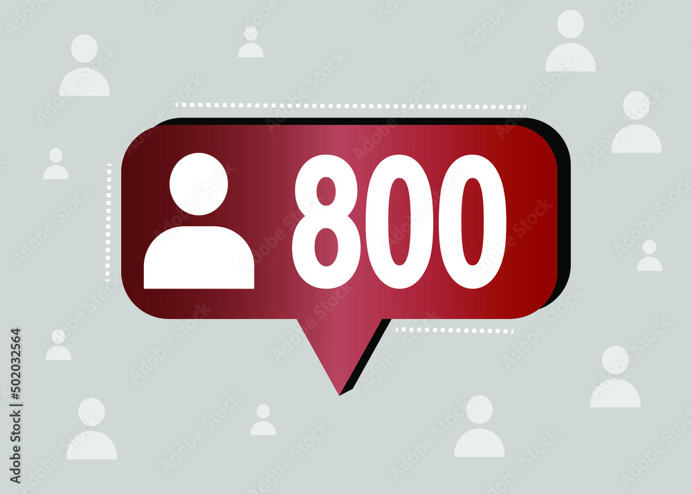 Thank you 800 followers and peoples. Banner for online social group ...