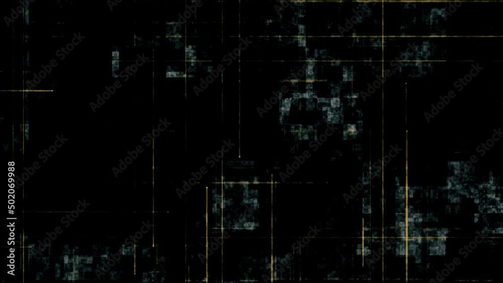 Simple abstract background animation with gently moving distressed golden lines and blue grunge ...