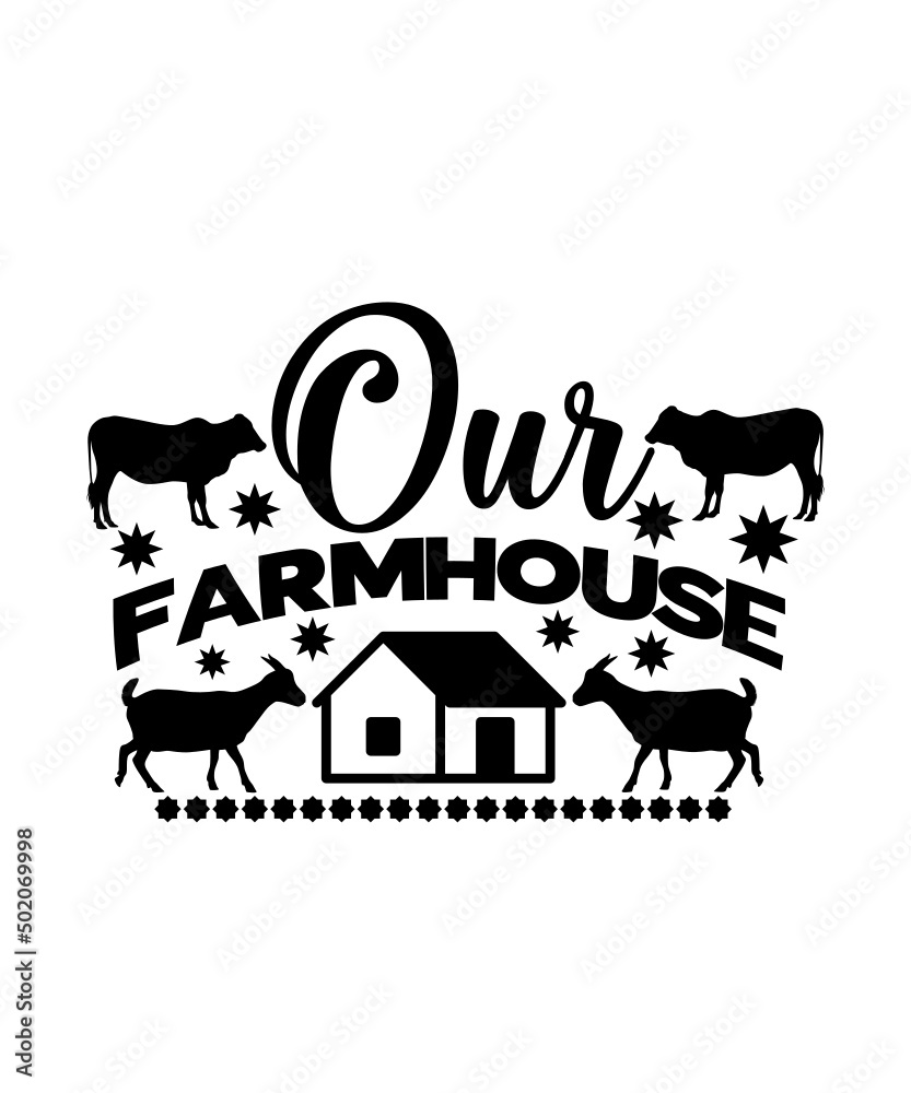 Stockvector Farmhouse Sign Clipart, Rustic Home Decor, Farmhouse ...