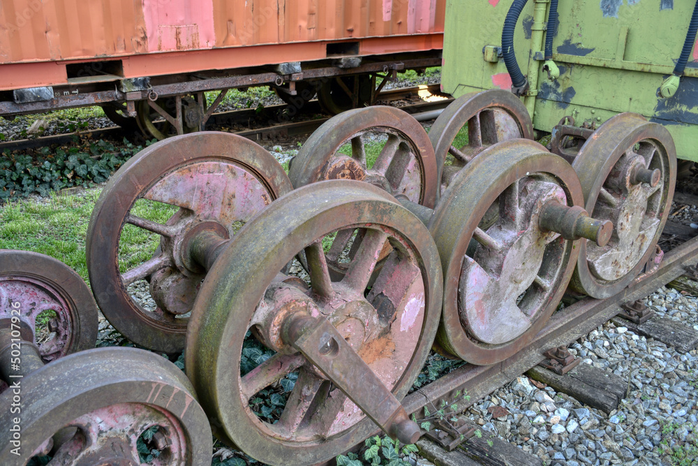 Dampflok, Rad, Antriebsräder, Eisenbahnrad, Kuppelradsatz, Radsatz ...