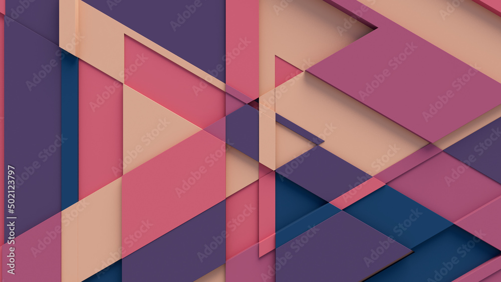 Multicolored Tech Background with a Geometric 3D Structure. Bright ...