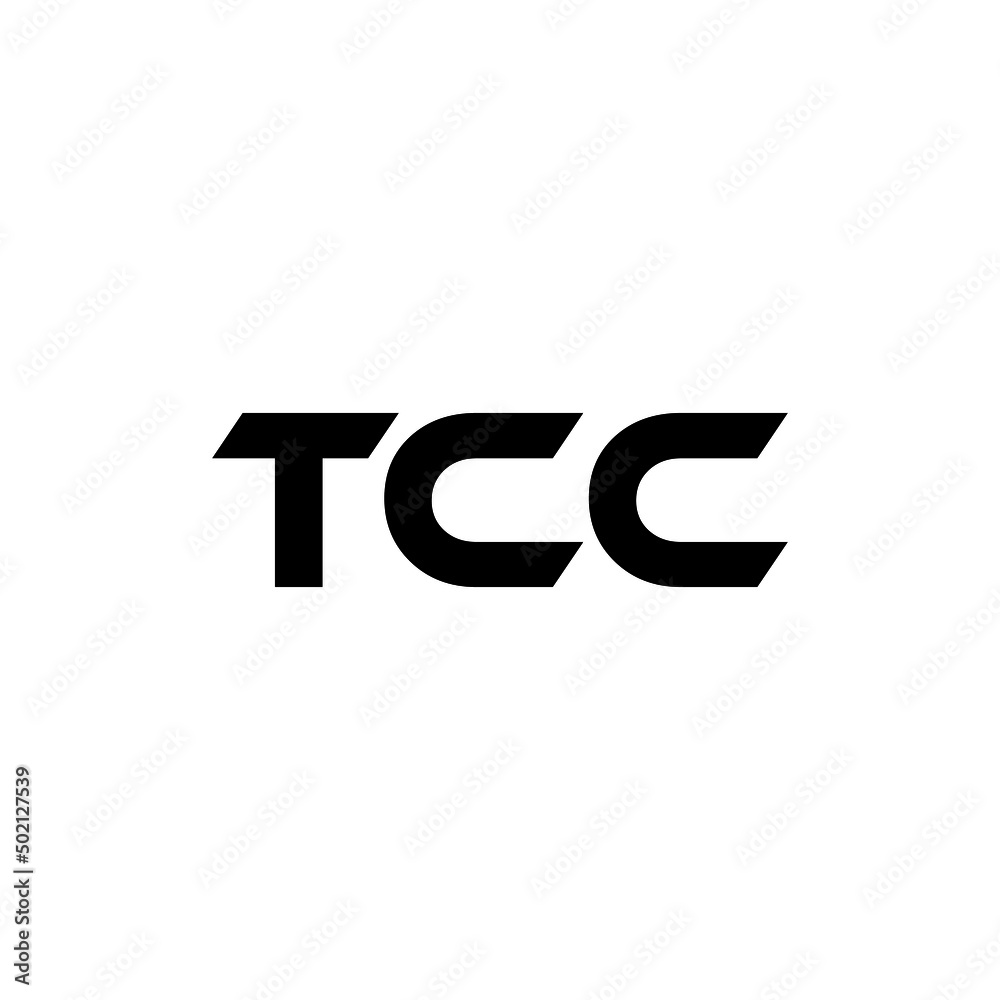 TCC letter logo design with white background in illustrator, vector ...