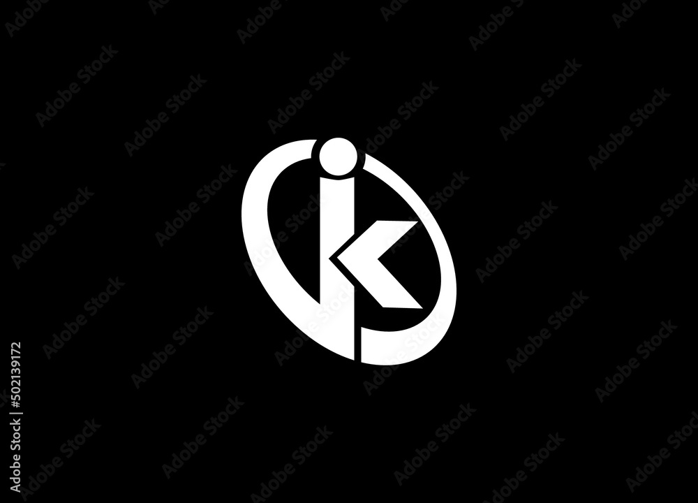 Initial Letter IK Logo Template Design Stock Vector | Adobe Stock