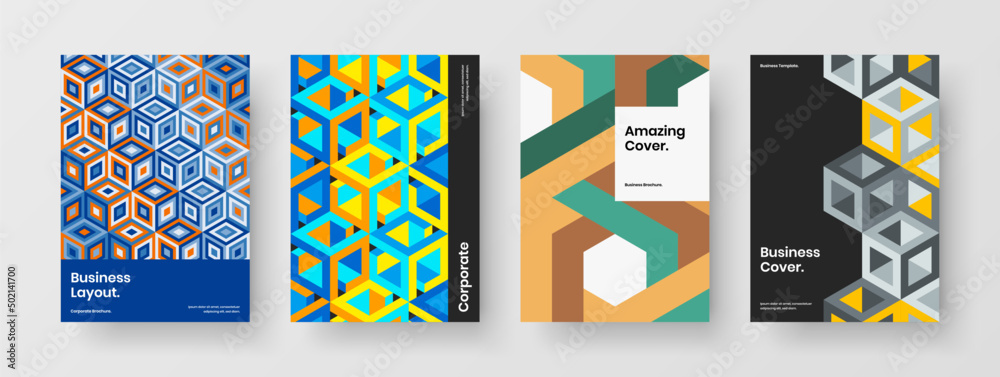 Minimalistic front page A4 design vector layout collection. Premium ...