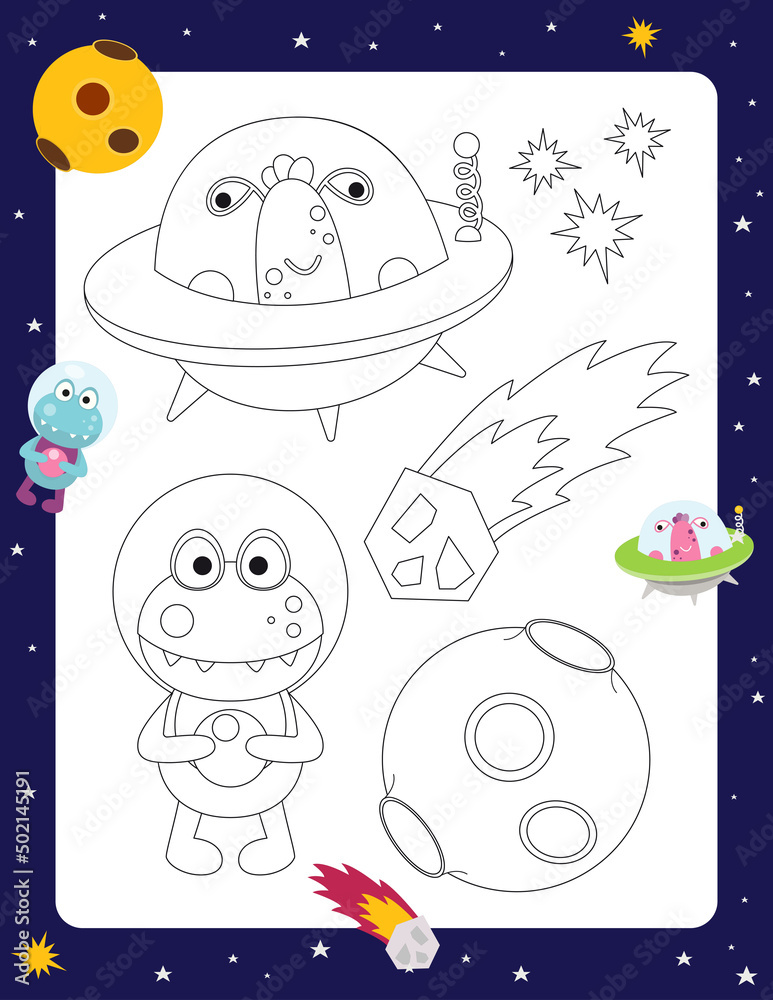 Space Activity pages for kids. Printable activity sheet with mini games ...