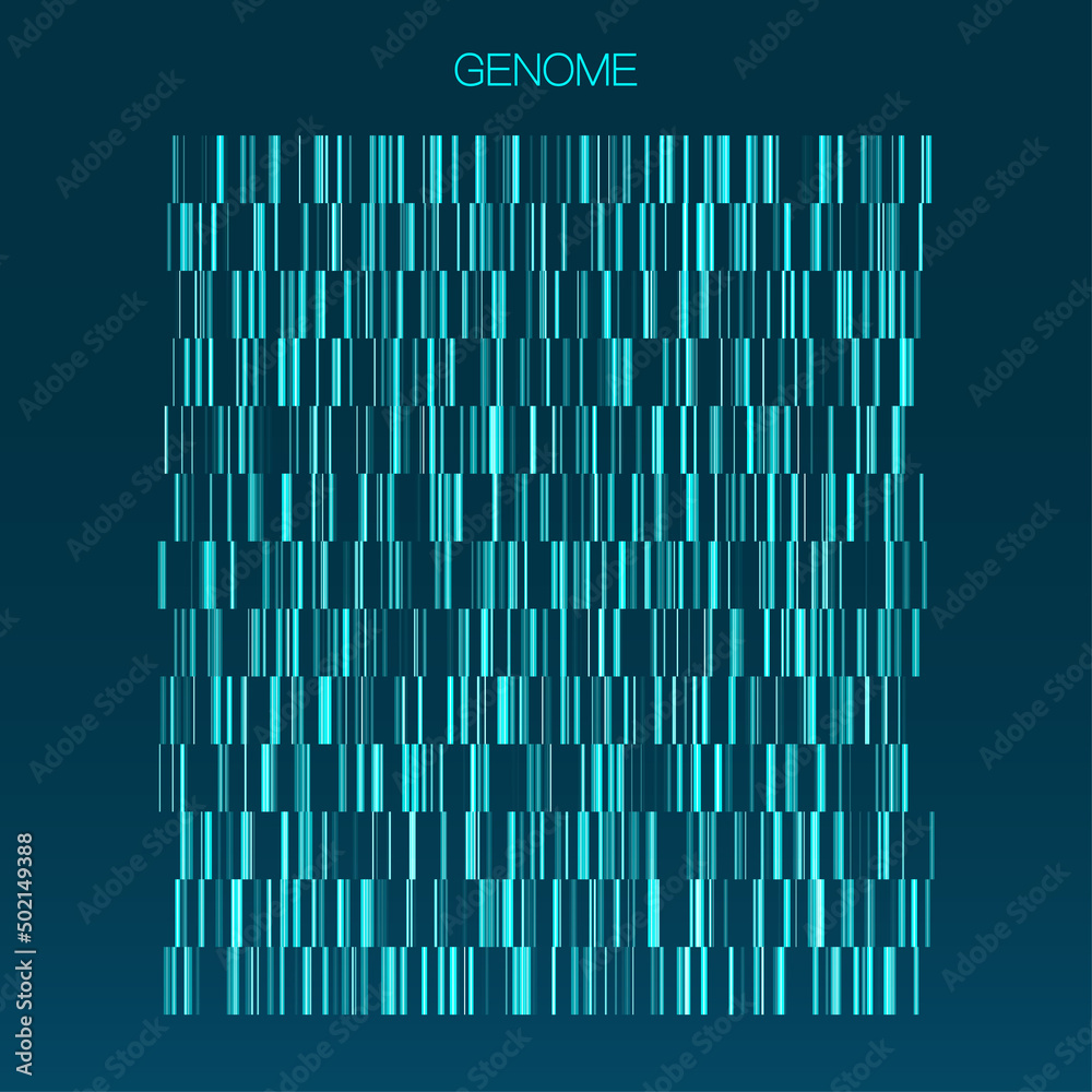 Big genomic data visualization Stock Vector | Adobe Stock