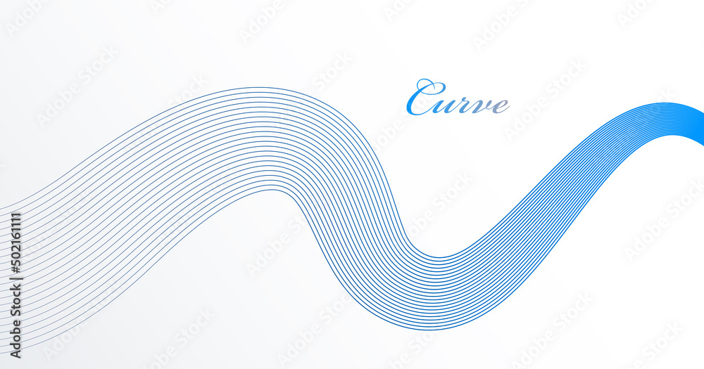 Abstract elegant blue curvy thin lines vector abstract background ...