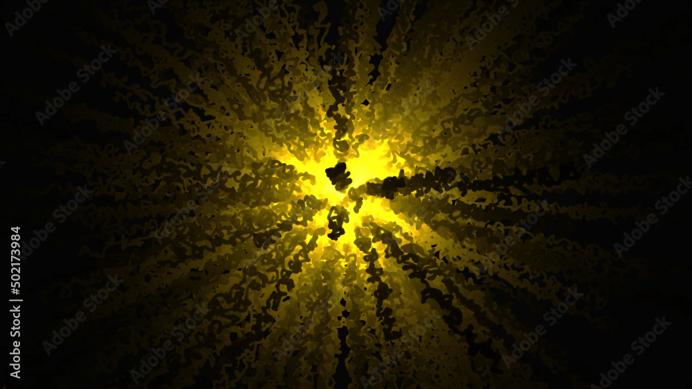 Abstraction of explosion of confetti. Abstract animation of painted ...