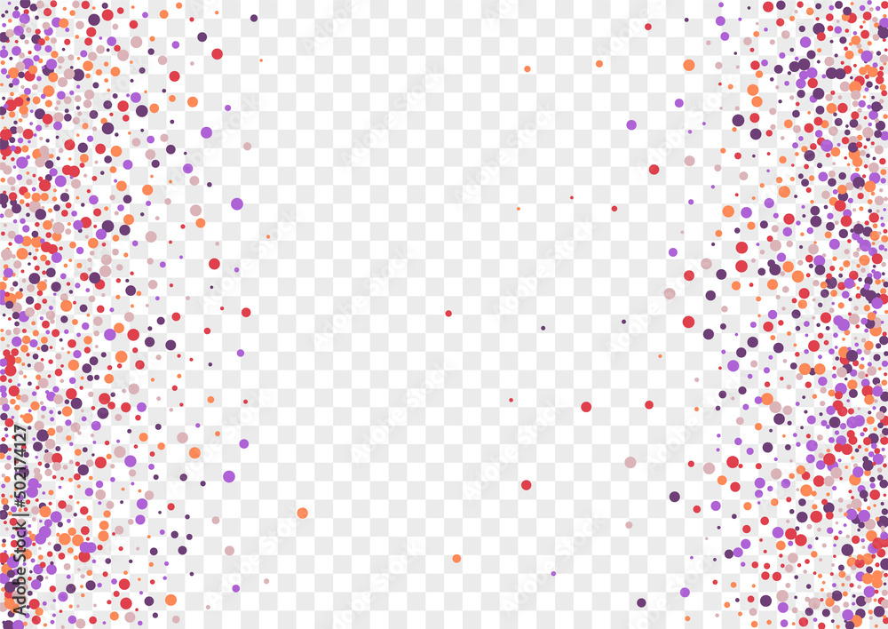 Bright Polka Background Transparent Vector. Circle Wallpaper Card ...