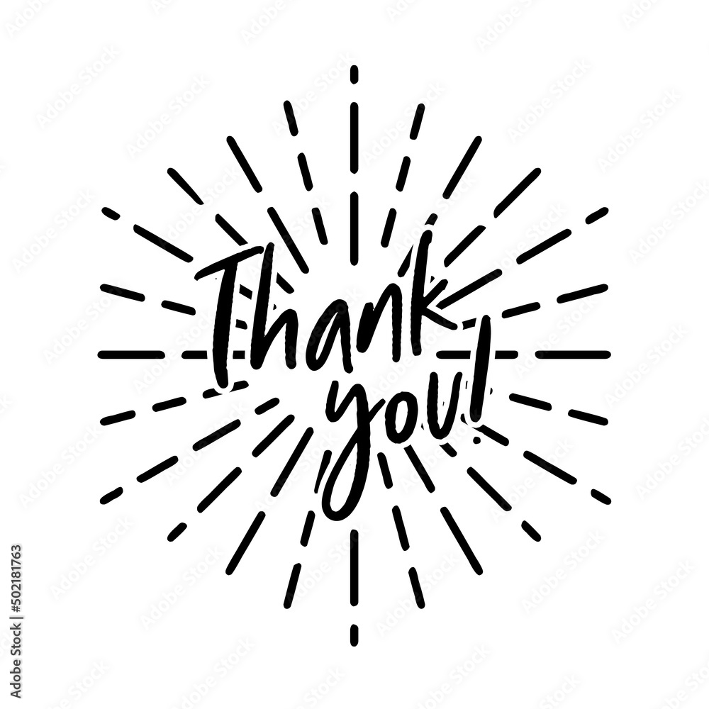 Thank You Card. Hand Written Lettering for Title, Heading, Photo ...