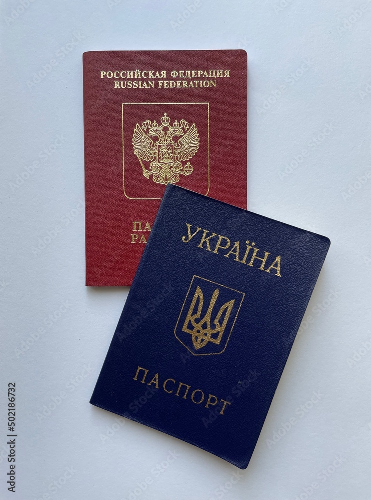 Ukrainian & Russian Passports/IDs Stock Photo | Adobe Stock