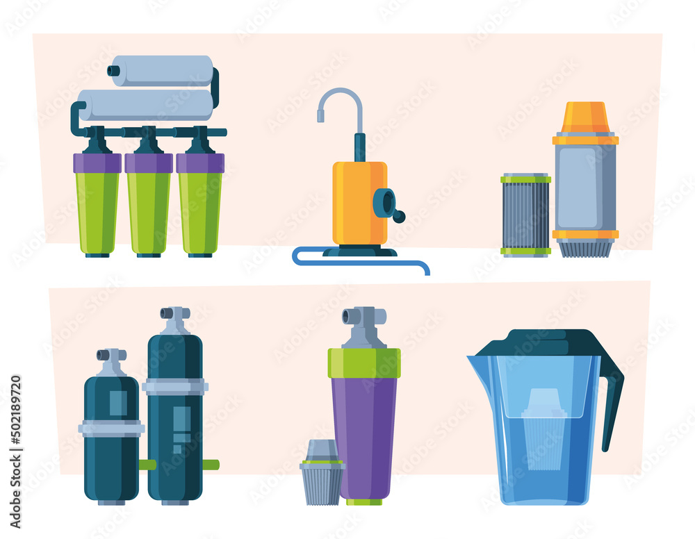 Water purification systems. Industrial water sewage filter garish ...