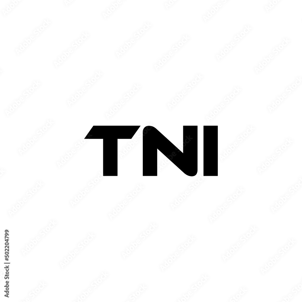 TNI letter logo design with white background in illustrator, vector ...