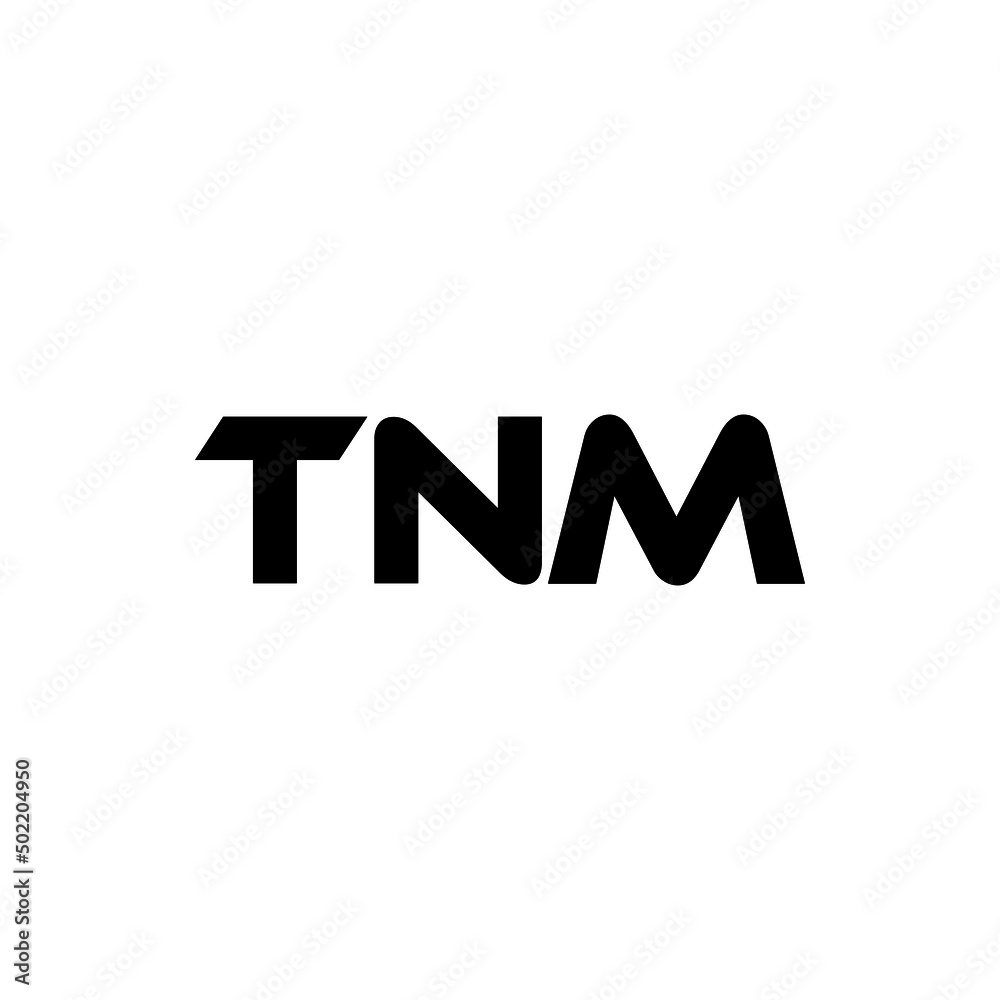 TNM letter logo design with white background in illustrator, vector ...