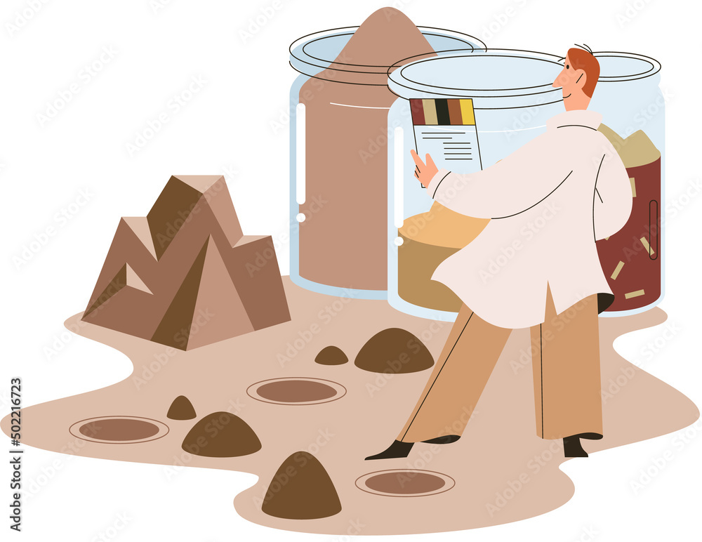 Soil analysis and earth pollution metaphor or structure control ...