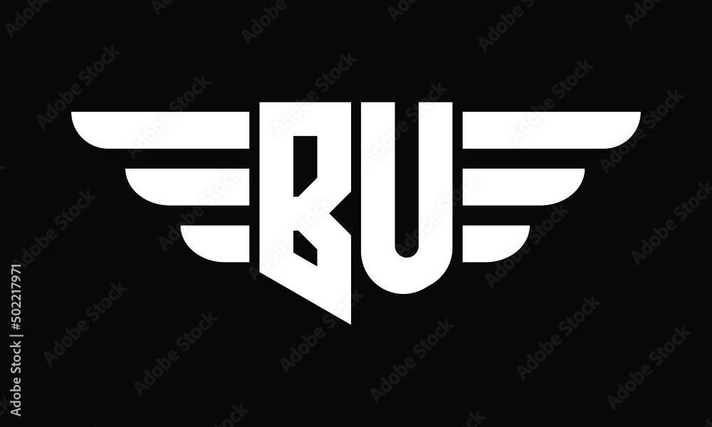 BU logo design vector template | monogram logo | abstract logo ...