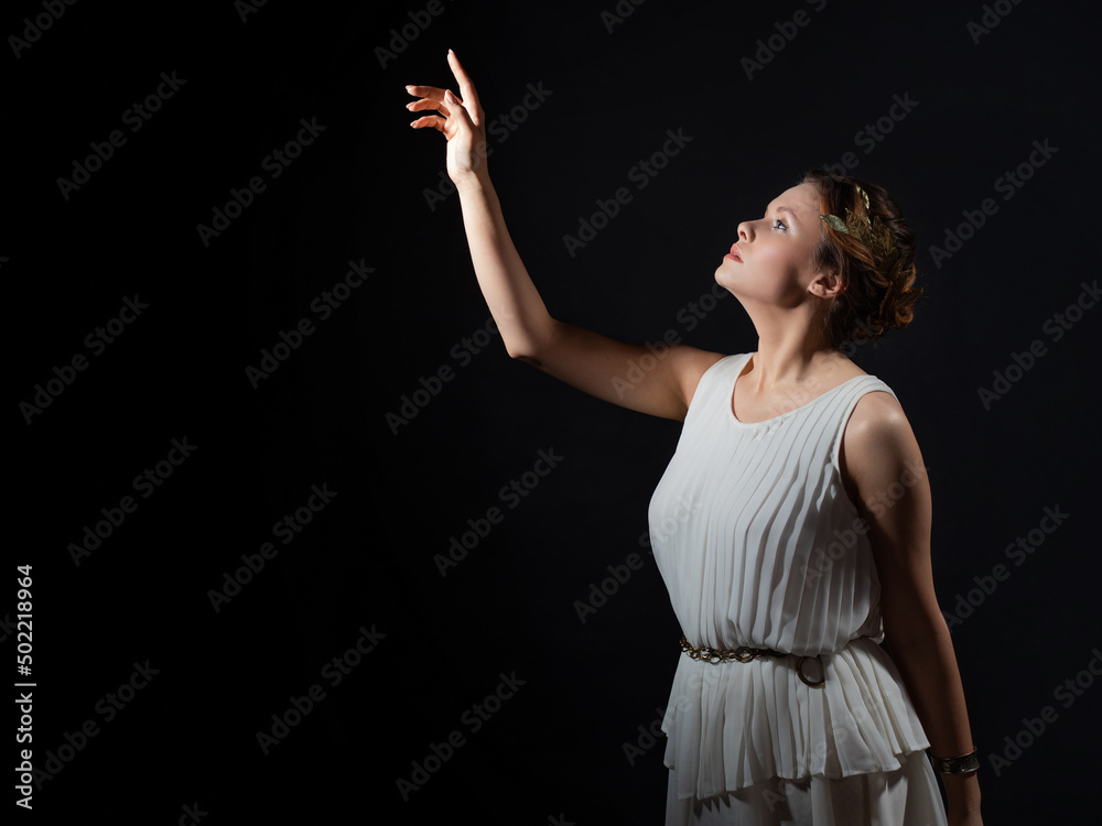 An ancient heroine, a young woman in the image of an ancient Greek ...