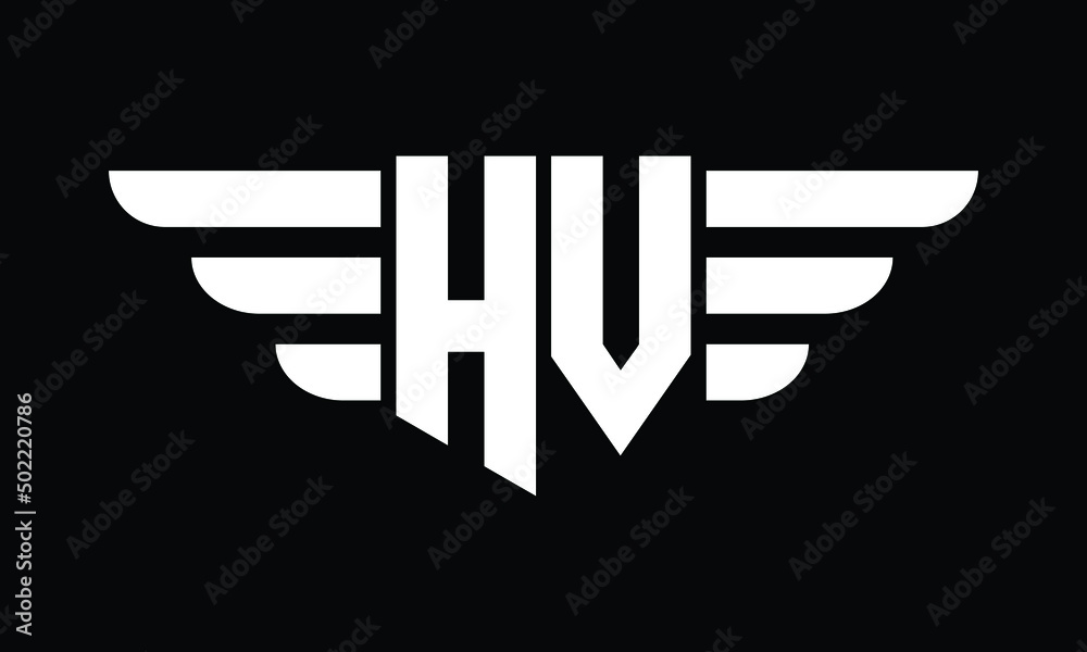 HV logo design vector template | monogram logo | abstract logo ...