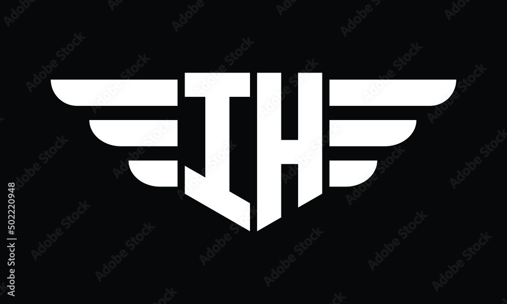IH logo design vector template | monogram logo | abstract logo ...