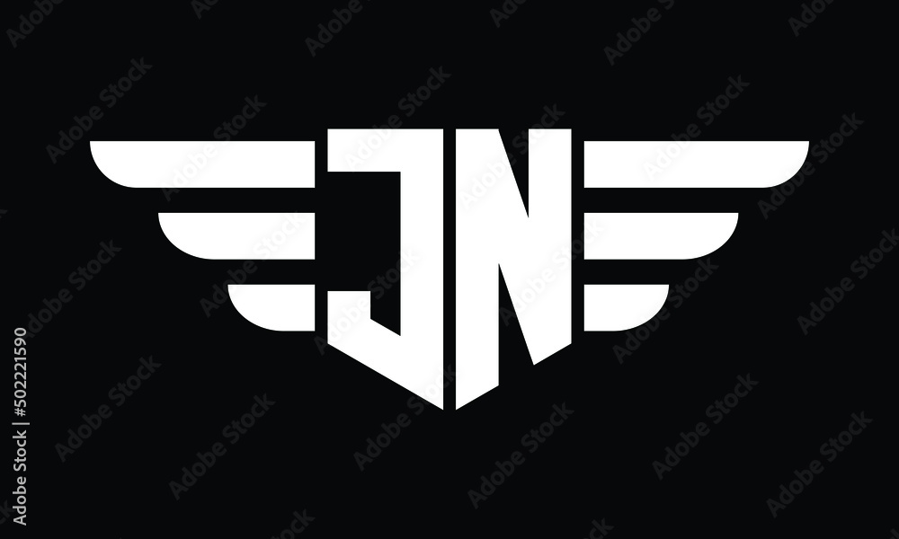 JN logo design vector template | monogram logo | abstract logo ...