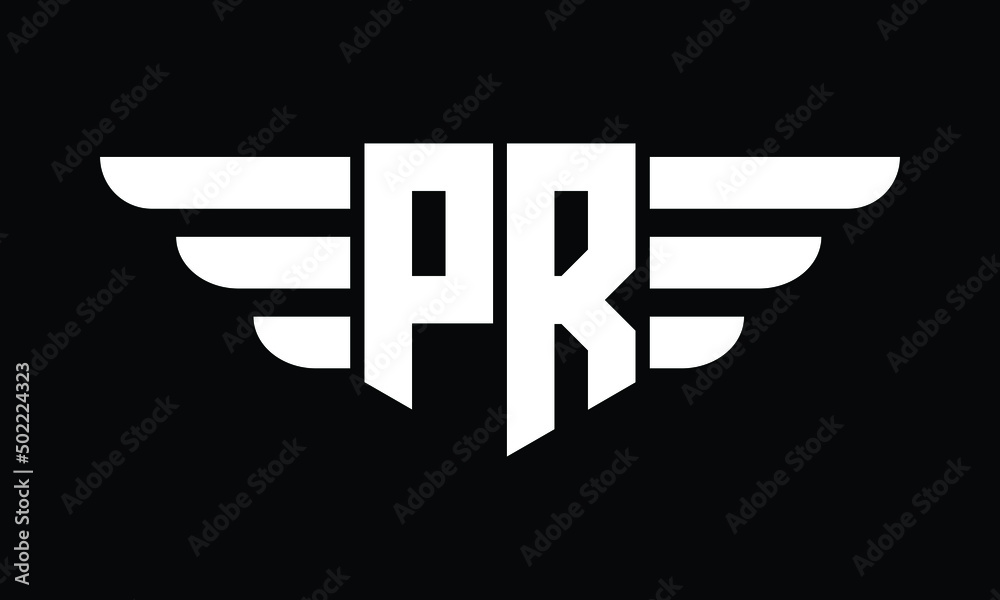 PR logo design vector template | monogram logo | abstract logo ...
