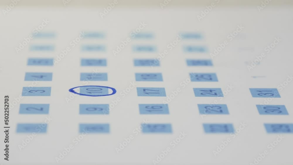 Video Stock Planning and Checking the Daily Schedule or the Holiday on ...