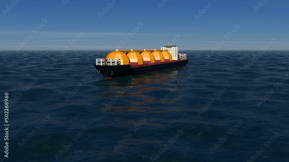 Floating regasification facility, regasification facility stationary in ...