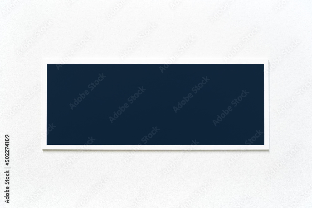 Simple generic empty blank wide rectangle information sign sticker ...