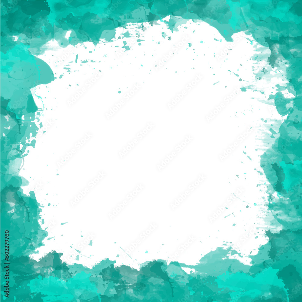 Abstract green watercolor frame for invitation card Stock Vector ...