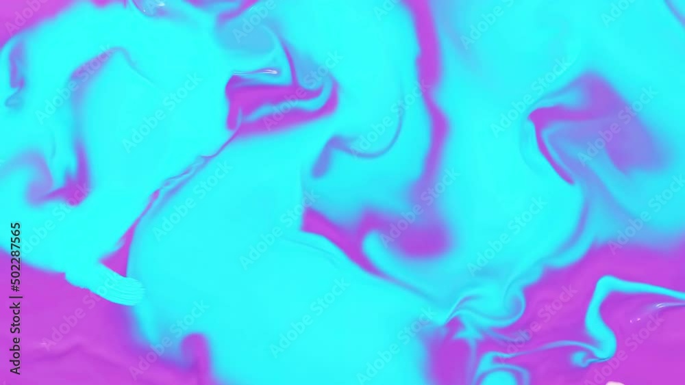 Abstract animated moving backdrop with thick flowing brushstroke of oil ...